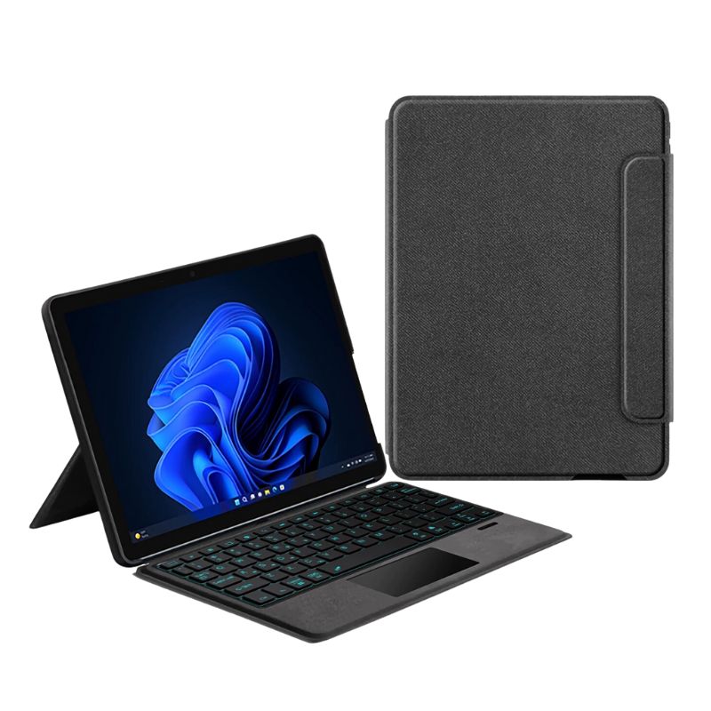[With Backlight] Microsoft Surface Go 1/2/3/4 - PU Leather Flip Cover ...