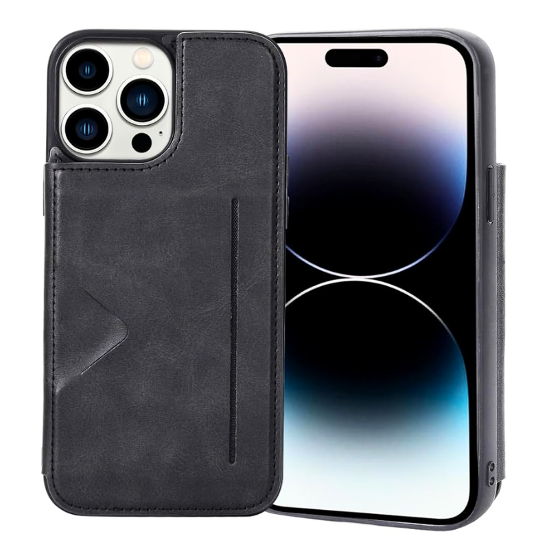 [Built-in Card Slot] Hanman Mika Leather Case For Apple iPhone 15 & 15 ...