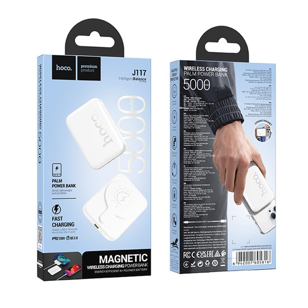 [J117][5000mAh][MagSafe Compatible] HOCO Mini Wireless Magnetic & PD 2 ...