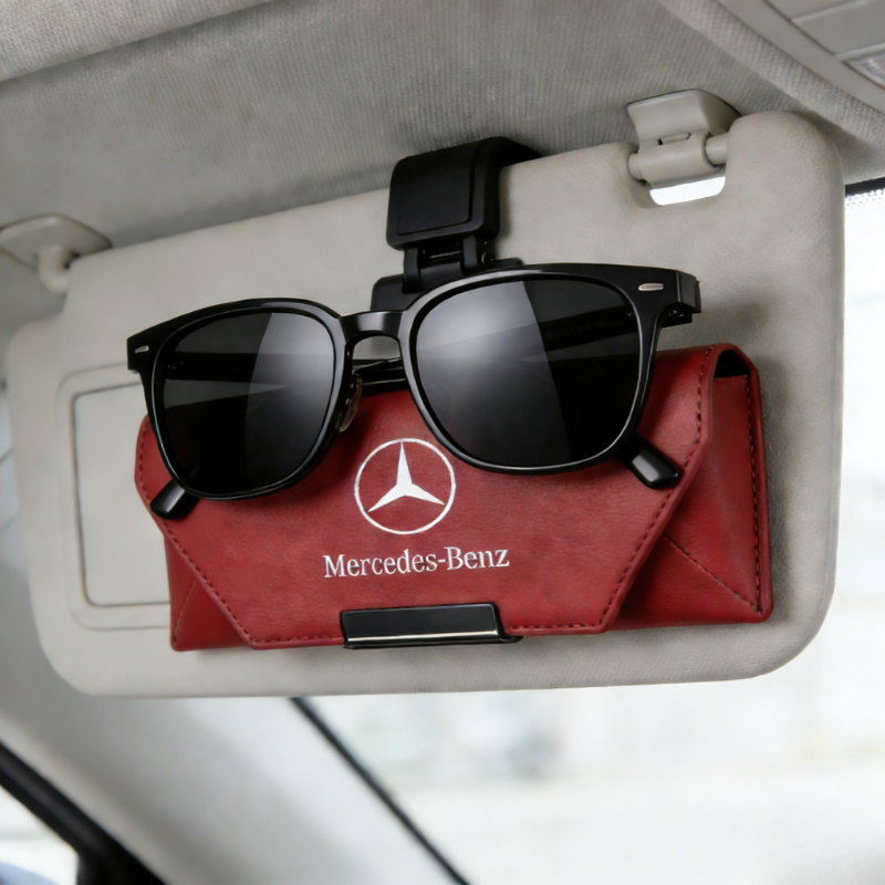 Mercedes Nappa Leather Car Sunglasses Holder for C-Class, E-Class, A-C ...