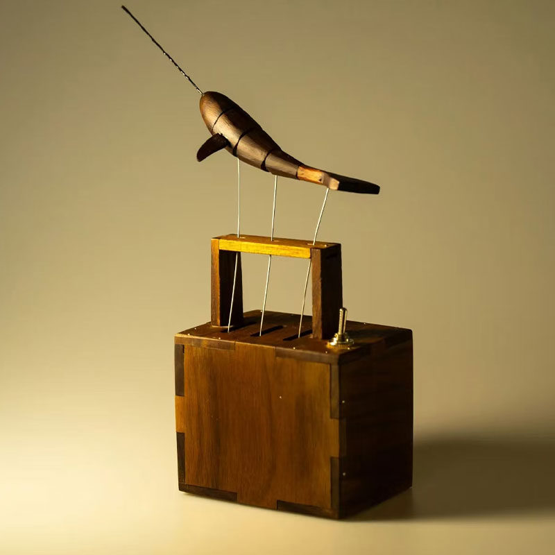Wooden Whale, Automata Whale, Narwhal Music Box, Mechanical Whale, Orn ...