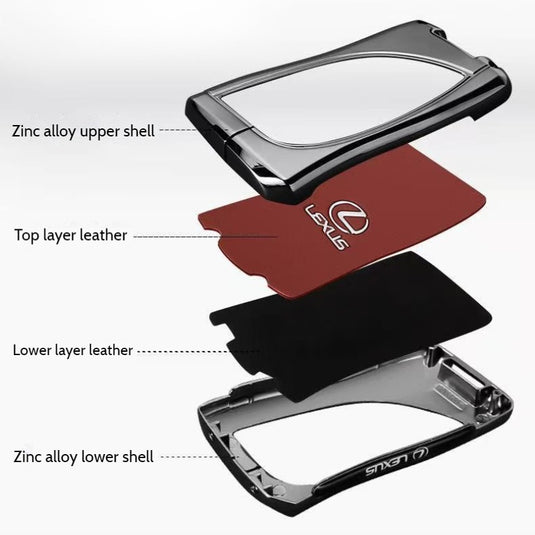 Lexus Premium Leather Protection Car Key Fob Case Cover For ES UX NX R ...